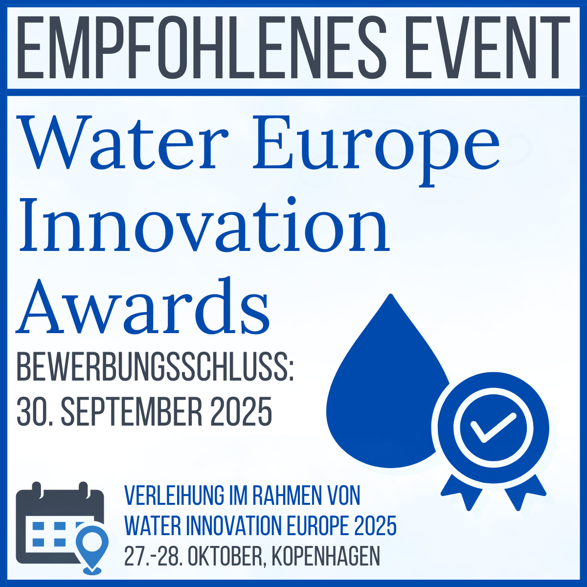 Towards a Water-Smart Society – Water Europe Innovation Awards ...